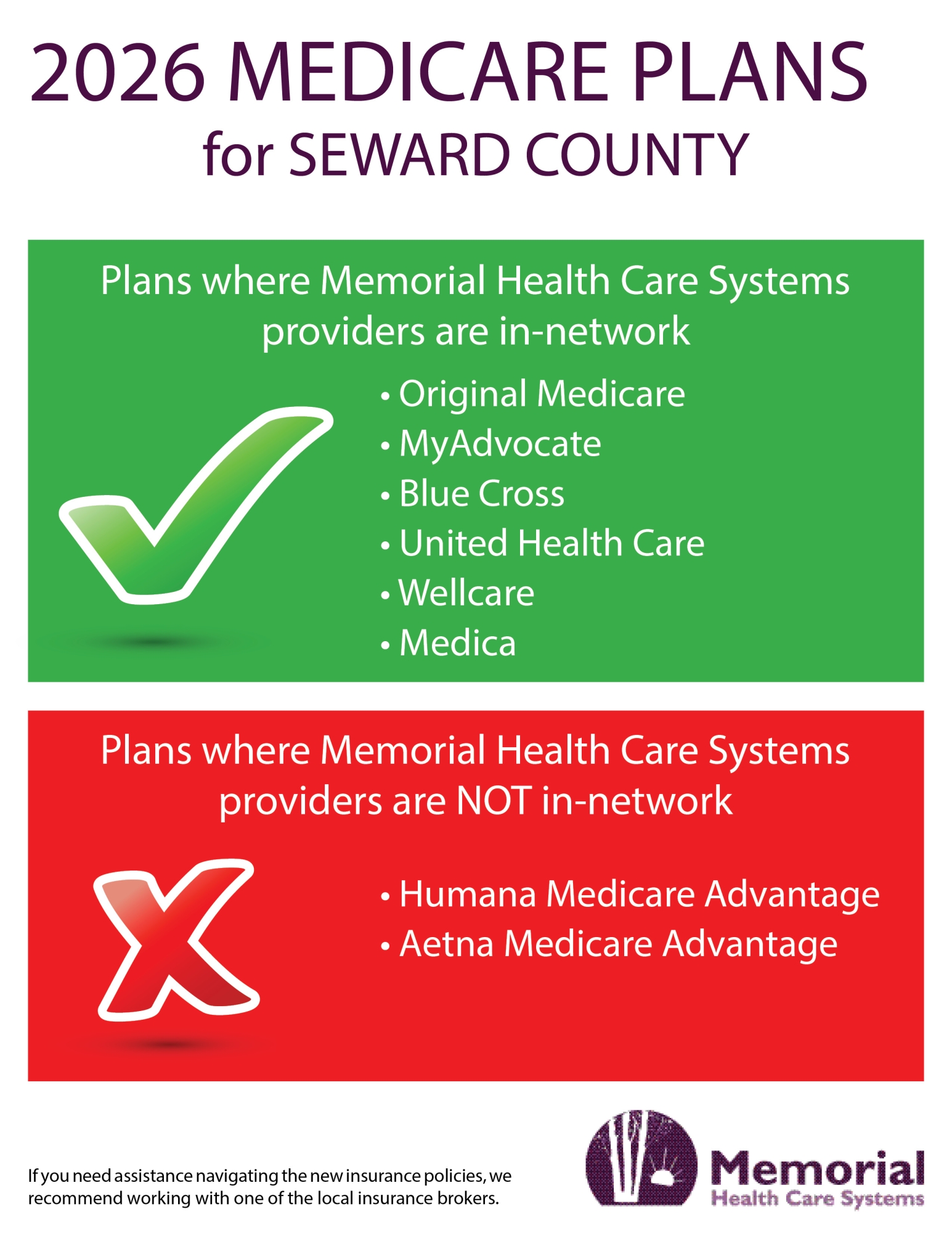 2026 Medicare Plans for Seward County | Memorial Health Care Systems ...